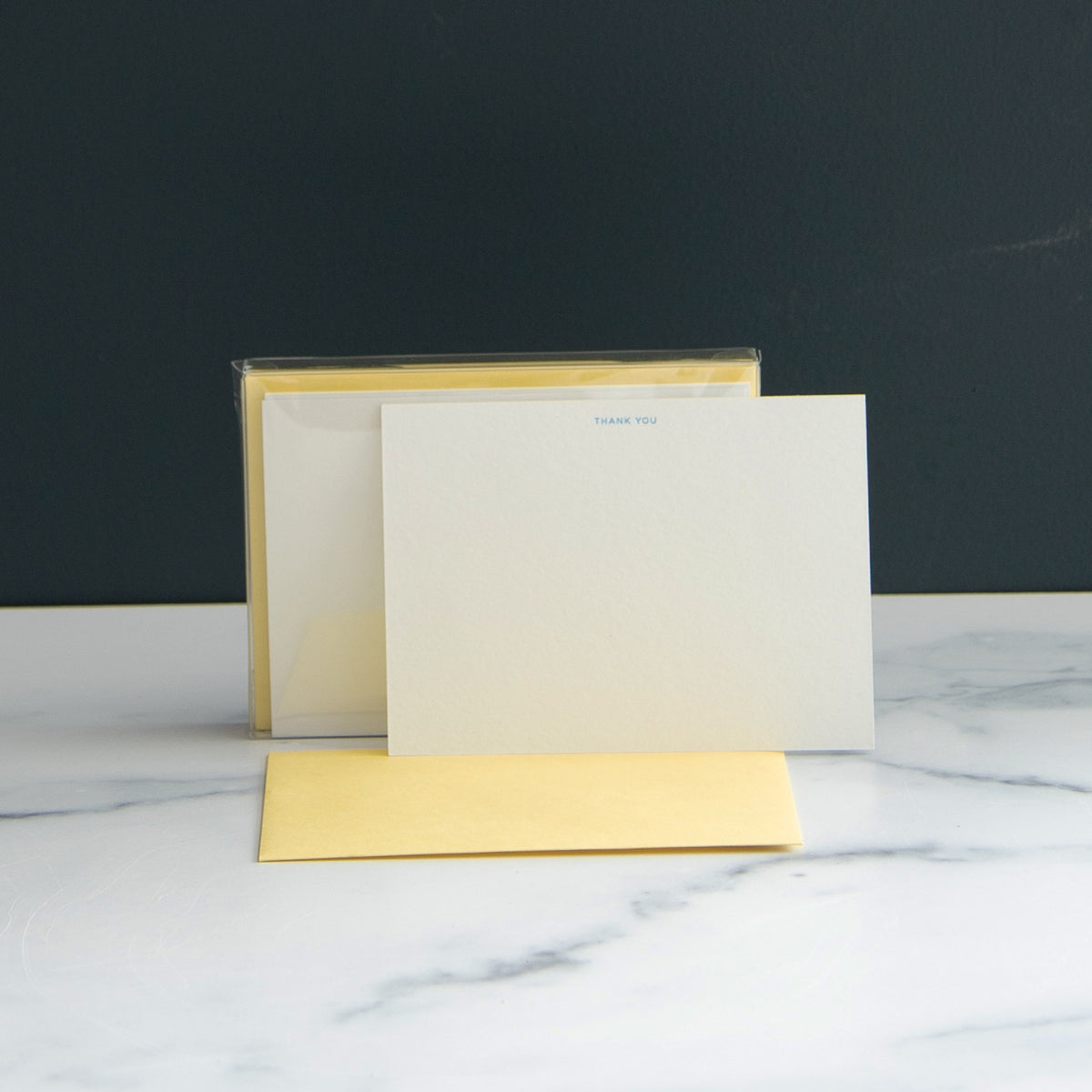 Copperplate Thank You Flat Note Box